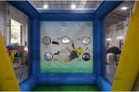 China Custom PVC Inflatable Soccer Goal 5x3x3m with Blower for Competitive Games for sale