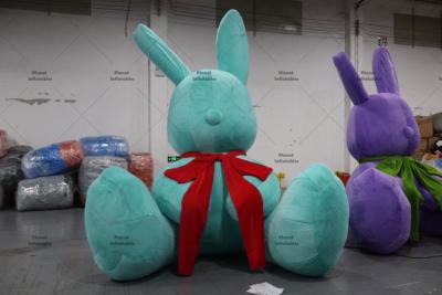 China Custom 10ft Inflatable Plush Rabbit Easter Decoration with Built-in Blower 210D Oxford Cloth for sale