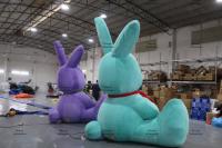 China Custom 10ft Inflatable Plush Rabbit Easter Decoration with Built-in Blower 210D Oxford Cloth for sale