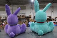 China Custom 10ft Inflatable Plush Rabbit Easter Decoration with Built-in Blower 210D Oxford Cloth for sale