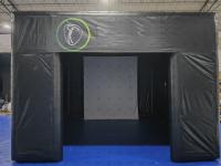 China Portable Inflatable Golf Simulator Tent 4.6x5.25x3.3m PVC Airtight Enclosure with Hitting Screen for sale
