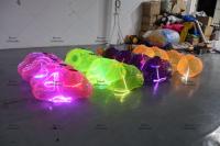 China Customizable Glowing Clear PVC Inflatable Cloud Balloon with LED Light Strip 1m 1.5m 1.8m for Party Decoration for sale