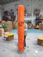 China Custom PVC Inflatable Water Buoy 1.88m for Swimming Open Water Sea Marker with Pocket for sale