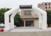 China White Custom Inflatable Arch with LED Lighting | Double Stitch Sewing | 110V/220V AC Power | Event Advertising Structure for sale