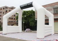 China White Custom Inflatable Arch with LED Lighting | Double Stitch Sewing | 110V/220V AC Power | Event Advertising Structure for sale