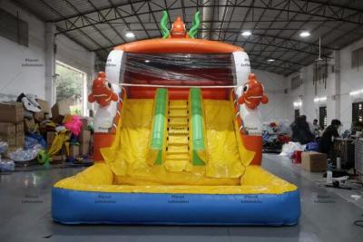 China Commercial Inflatable Double Lane Water Slide 6x4x4.6m PVC for Kids Outdoor Play for sale