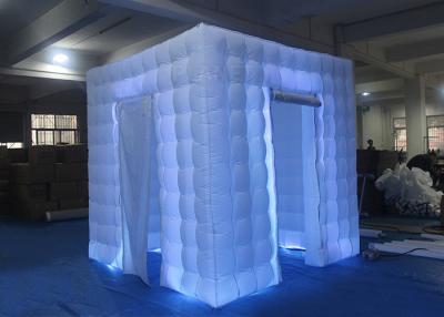China 2.5m Inflatable Photo Booth with Colorful LED Lights -20°C to 60°C Working Temperature & 2 Doors with Curtain for sale