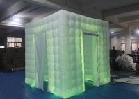 China 2.5m Inflatable Photo Booth with Colorful LED Lights -20°C to 60°C Working Temperature & 2 Doors with Curtain for sale
