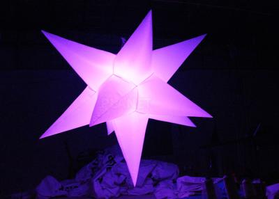 China Hanging Inflatable LED Star 0.9m-2.5m Diameter with 5W Color-Changing Lights for Party Decorations for sale