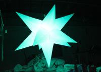 China Hanging Inflatable LED Star 0.9m-2.5m Diameter with 5W Color-Changing Lights for Party Decorations for sale