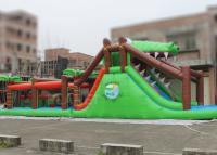 China Waterproof Inflatable Obstacle Course 17.3×3.6×4.7 Meters with 0.55mm PVC Material and CE/UL Certification for sale