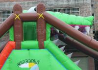 China Waterproof Inflatable Obstacle Course 17.3×3.6×4.7 Meters with 0.55mm PVC Material and CE/UL Certification for sale