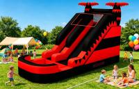 China Home Use Tropical Theme Inflatable Water Slide with Pool 6.3x2.85x3.8m PVC Tarpaulin for sale