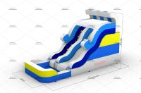 China Large Inflatable Water Slide with Pool 6.3m x 2.85m for Home Party Event Use for sale