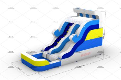 China Large Inflatable Water Slide with Pool 6.3m x 2.85m for Home Party Event Use for sale