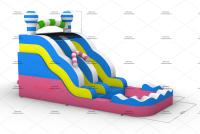 China Inflatable Water Slide with Pool 6.3m x 2.85m x 3.6m for Kids Party Bounce for sale