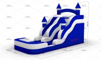 China Mini Inflatable Water Slide with Dual Lane 6x2.85x3.8m PVC Tarpaulin for Home Backyard for sale