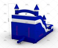 China Mini Inflatable Water Slide with Dual Lane 6x2.85x3.8m PVC Tarpaulin for Home Backyard for sale