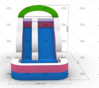 China Inflatable Water Slide with Pool 6x2.85x3.4m PVC Tarpaulin Dual Lane for Backyard for sale