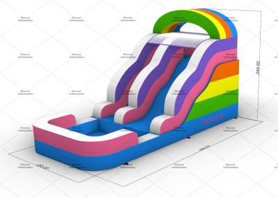 China Inflatable Water Slide with Pool 6x2.85x3.4m PVC Tarpaulin Dual Lane for Backyard for sale