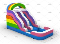 China Inflatable Water Slide with Pool 6x2.85x3.4m PVC Tarpaulin Dual Lane for Backyard for sale