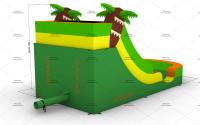 China Commercial Inflatable Water Slide 6m Double Lane with Splash Pool for Backyard Parties for sale