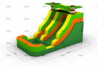 China Wholesale Colorful Inflatable Water Slide with Pool 6x2.85x3.2m for Family Fun for sale