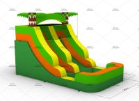 China Wholesale Colorful Inflatable Water Slide with Pool 6x2.85x3.2m for Family Fun for sale