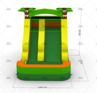 China Wholesale Colorful Inflatable Water Slide with Pool 6x2.85x3.2m for Family Fun for sale