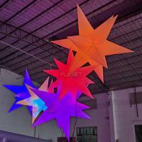 China Colorful Inflatable LED Star Ceiling Hanging Light 1.5M 2M for Party Nightclub Decoration for sale