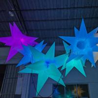 China Colorful Inflatable LED Star Ceiling Hanging Light 1.5M 2M for Party Nightclub Decoration for sale
