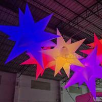 China Colorful Inflatable LED Star Ceiling Hanging Light 1.5M 2M for Party Nightclub Decoration for sale