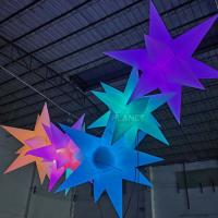 China Colorful Inflatable LED Star Ceiling Hanging Light 1.5M 2M for Party Nightclub Decoration for sale