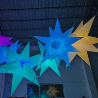 China Colorful Inflatable LED Star Ceiling Hanging Light 1.5M 2M for Party Nightclub Decoration for sale