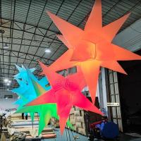 China Colorful Inflatable LED Star Ceiling Hanging Light 1.5M 2M for Party Nightclub Decoration for sale