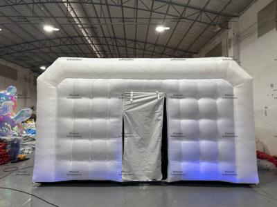 China White Oxford Inflatable Hot Yoga Tent 4.82x5.82x2.76m Portable Studio for Indoor Outdoor Yoga Gymnastics for sale