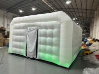 China White Oxford Inflatable Hot Yoga Tent 4.82x5.82x2.76m Portable Studio for Indoor Outdoor Yoga Gymnastics for sale