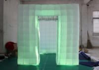 China 2.5x2.5x2.5m Outdoor LED Inflatable Photo Booth Tent with Double-Triple Stitches and Custom Colors for sale