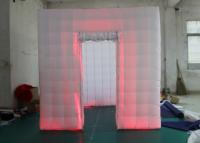 China 2.5x2.5x2.5m Outdoor LED Inflatable Photo Booth Tent with Double-Triple Stitches and Custom Colors for sale