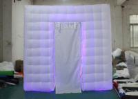 China Portable Inflatable Photo Booth 2.5x2.5x2.5m with LED Lighting and Remote Control for Weddings and Events for sale
