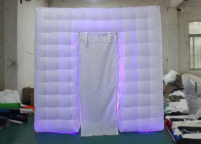 China Portable Inflatable Photo Booth 2.5x2.5x2.5m with LED Lighting and Remote Control for Weddings and Events for sale