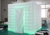 China Portable Inflatable Photo Booth 2.5x2.5x2.5m with LED Lighting and Remote Control for Weddings and Events for sale