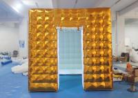 China Gold Inflatable Photo Booth 2.5x2.5x2.5m with Dual Doors and CE Certification for Events for sale