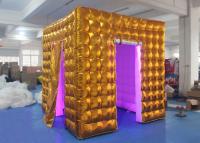 China Gold Inflatable Photo Booth 2.5x2.5x2.5m with Dual Doors and CE Certification for Events for sale
