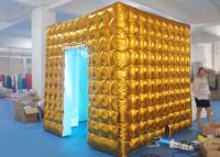 China Gold Inflatable Photo Booth 2.5x2.5x2.5m with Dual Doors and CE Certification for Events for sale