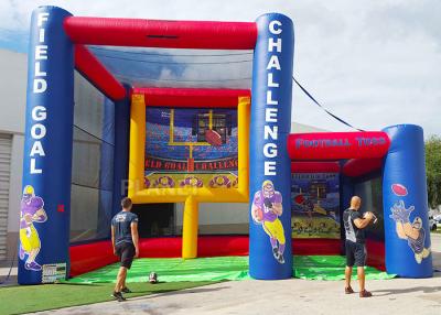 China 30x20x20ft Inflatable Football Challenge Field Game with Dual Playing Areas and 0.55mm PVC Construction for sale