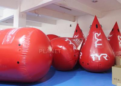China Inflatable Swim Buoy Cone Marker 1.5M 1.8M 2M PVC Vinyl Water Floating Buoy for Swimming Events for sale
