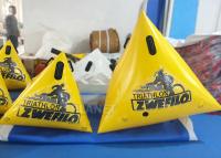 China 1.5m Triangular Inflatable Marker Buoy with Custom Logo - 0.9mm PVC Material for Triathlon & Water Events for sale