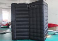 China Special Shape Black Inflatable LED Photo Booth 8x8x8ft with 110V/220V Power for Events and Weddings for sale
