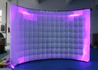China 3x2.3m Colorful LED Inflatable Photo Booth Wall with Remote Control for Event Advertising for sale